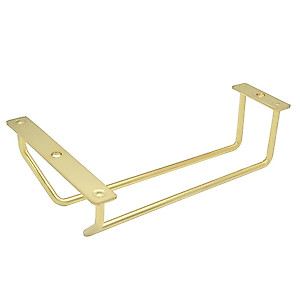 zoohot 7-Inch Gold Wine Glass Rack - Under Cabinet Stemware Wine Glass Holder for Bar Kitchen (1 Rows, 3 Pack)