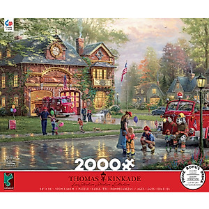 Ceaco - Thomas Kinkade - Hometown Firehouse - 2000 Piece Jigsaw Puzzle