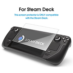 amFilm 3 Pack for Steam Deck/Steam Deck OLED Screen Protector Tempered Glass, Designed for Stream Steam Deck Accessories 2021 & 2022/Steam Deck OLED 2023