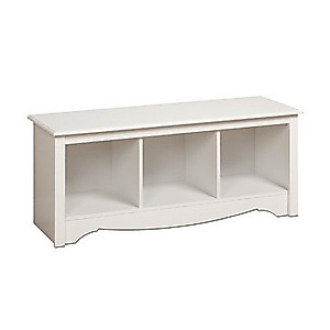 Prepac Cubbie Bench, White