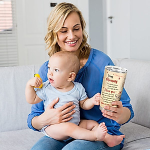 365FURY First Mothers Day Gifts For New Mom, Daughter From Baby, Sister, Son - 1st Mothers Day Coffee Mug - Elephant 20oz Double Wall Vacuum Insulated Tumbler With Lid for Woman