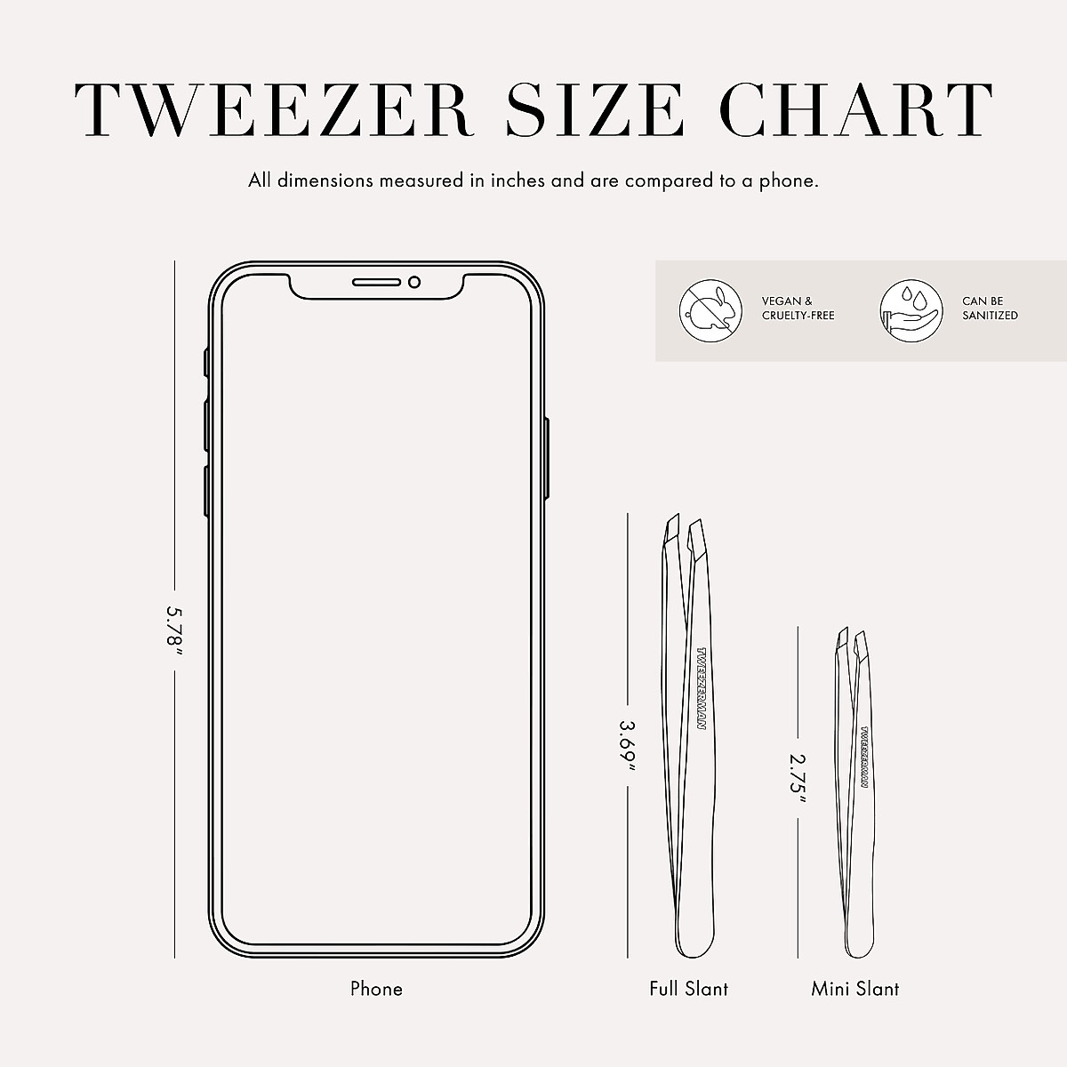 Tweezerman Mini Slant Tweezer Marble Pattern, 0.5984 Ounce