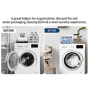 Laundry Pod Container, laundry pod holder with Lid, Sealed and automatic pop-up, Large Capacity Holds 115 Laundry Pods for Laundry Room Organization Laundry & Dishwasher Pod Laundry Container