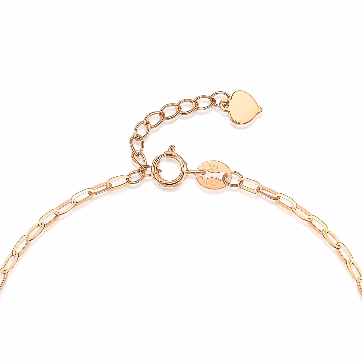 CHOW SANG SANG Delicate Gold 18K Rose Solid Gold Holiday Star Bracelet for Women 92269B | 7.4 Inches, (19 CM)