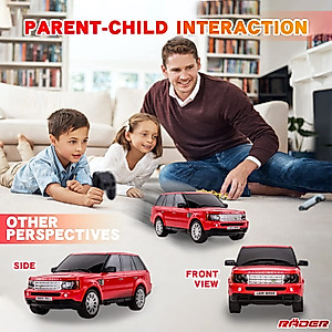 RÄDER Licensed RC Series,R/C 1:24 Range Sport Remote Control Car, Electric Sport Racing Hobby Toy Car, Model Vehicle for Boys and Girls Teens and Adults Gift Red