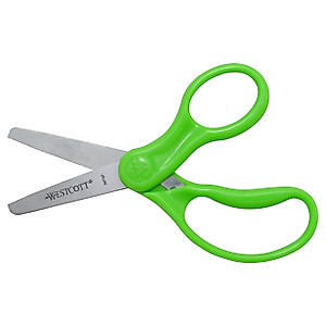 Westcott Scissors For Kids, 5" Blunt Safety Scissors, Assorted, 2 Count (Pack of 1) (13168)