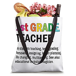 First Grade Teacher Definition 1st Grade Tote Bag