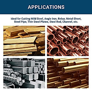 Benchmark Abrasives 10" TCT Saw Blades, Tungsten Carbide Tipped Circular Metal Cutting Saw Blades for Steel, Stainless Steel, Nickel, Titanium, Ferrous Metals, Steel Pipe (10" 80 Teeth)