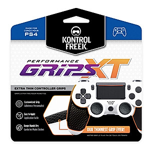 KontrolFreek Performance Grips XT for PlayStation 4 | Extra-Thin Grips | Black (Extra-Thin)
