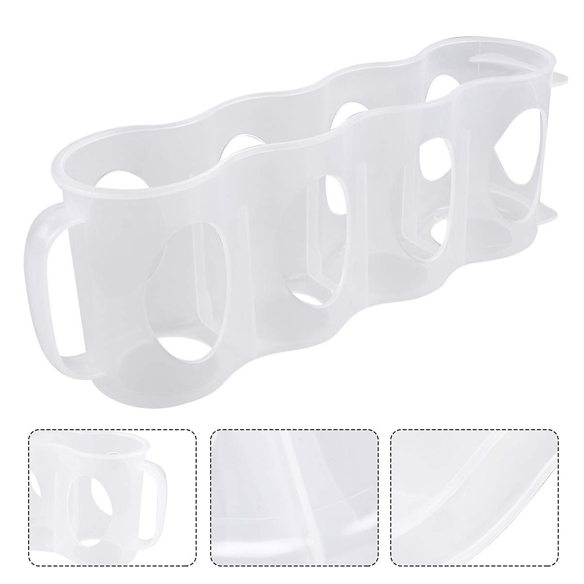 OSALADI 2pcs Refrigerator Organizer Bins 4 Section Pop Soda Can Dispenser Beverage Holder for Kitchen Fridge Freezer Countertops Cabinets