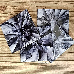 White and Black Alcohol Ink for Resin - Alcohol Ink Black Onyx and White Snow Colors 4-Ounce for Epoxy Resin, Tumblers, Resin Art, Alcohol Ink Paper, 3 Pixiss Needle Tip Applicator Bottles and Funnel