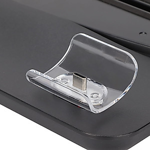 PS5 Cooling Stand, with 3 Silent Cooling Fan, 4 Different Speeds, 2 USB Hub, Built in Multiple Protection Chips, Dual Controllers Charger, PS5 Stand Horizontal
