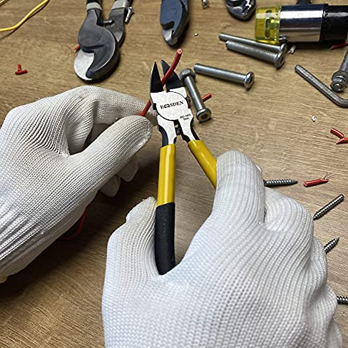 Wire Cutters, BOOSDEN 5 inch Flush Cutter, Dikes Wire Cutter for Crafting Electrical Jewelry Making, Precision Wire Cutter, Small Wire Cutter, Ultra Sharp Wire Clippers, Wire Snips