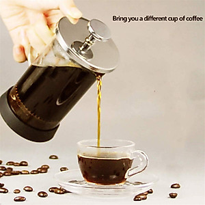 TONGSH French Coffee Press Espresso and Tea Maker Stainless Steel Plunger and Heat Resistant Glass