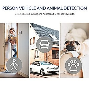 Kami by YI 4pc 1080p Cameras For Home Security with Human Detection, Activity Zone, Seamless Footage Playback with Phone APP - Compatible with Alexa and Google Assistant
