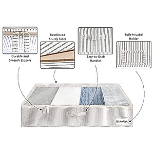 StorageWorks 2-Pack Decorative Storage Boxes with 2-Pack Underbed Storage Boxes