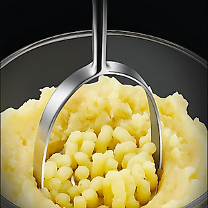 GREATLINK Potato Masher,Heavy Duty Stainless Steel kitchen Steel Potato Masher,Mashed Potatoes,Vegetables and Fruits.