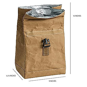 Roll Down Lunch Tote Bag (Brown)