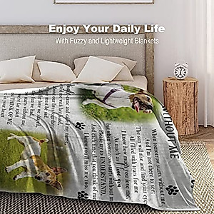 Artsadd Dog Pictures Custom Throw Blanket with Name Personalized Pet Memorial Blanket Memory Gift for Friends Sympathy Remembrance Customized Bed Throw Blanket Made in USA