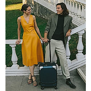 LEVEL8 Grace EXT Carry On Luggage Airline Approved, 20” Expandable Hardside Carry On Suitcase With Wheels, ABS+PC Harshell Spinner Small Luggage with TSA Lock - Blue, 20-Inch Carry-On