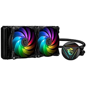 MSI MAG CoreLiquid 240R V2 - AIO ARGB CPU Liquid Cooler - Rotating Cap Design - LGA 1700 Ready - 240mm Radiator - Dual 120mm ARGB PWM Fans