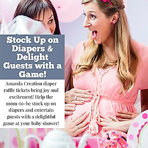 Amanda Creation Oh Boy! Outdoorsy Blue and Black Plaid Lumberjack Diaper Raffle Tickets for Boy Baby Showers, 20 2" X 3” Double Sided Inserts, Bring a Pack of Diapers to Win Favors &