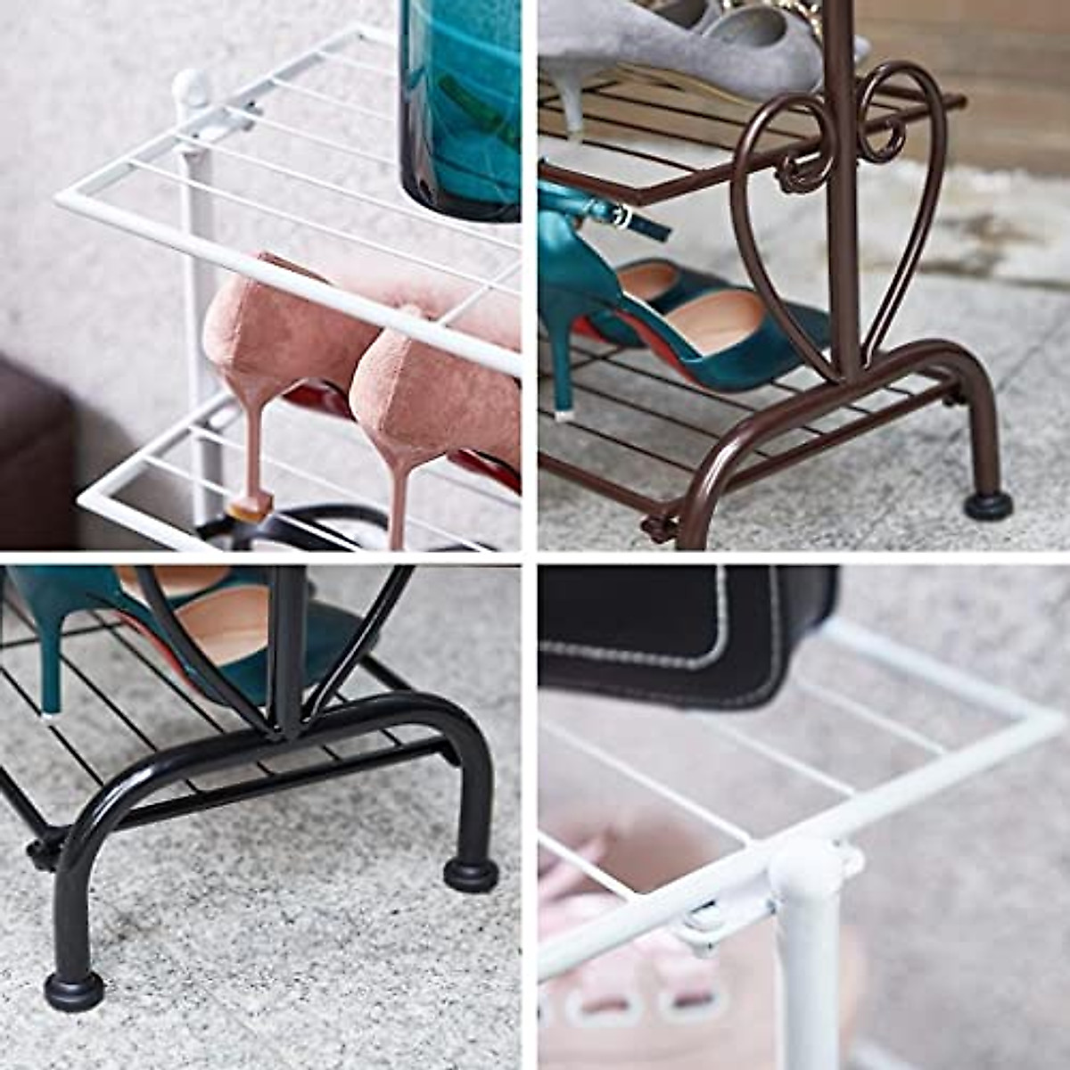 Shoe Rack Shoe Shelf Stackable Shoe Rack Shoe Rack Sturdy Steel Pipe Shoe Shelf Shoe Storage Rack, Used in Entryway Bedroom Living Room Hallway Shoe Cabinet Balcony Shoe Organizer Rack Shoe Bench Sta