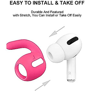 Loirtlluy 4 in 1 Anti-Lost Accessories for Airpods Pro, Airpods Pro Strap Magnetic Cord, Ear Hooks and Covers Compatible with Airpod Pro, Watch Band Holder, Pink