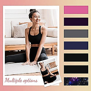 iceROSE 7 Pack High Waisted Leggings for Women, Buttery Soft Black Running Yoga Leggings