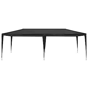 Festnight 10' x 20' Garden Outdoor Gazebo Canopy Pop Up Sun Steel Frame Shade Heavy Duty Patio Party Wedding Tent BBQ Camping Shelter Waterproof Pavilion Cater Events Black