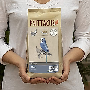 Psittacus Micro 2.2 lb | Complete Diet for Parakeets, Cockatiels and Australian Parakeets | Premium Food for Birds, 100% no-GMO