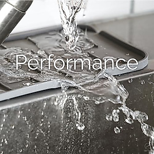 Ternal Sinkmat for Kitchen Faucet, Silicone, Grey, Splash Guard & Drip Catcher For Around Faucet Handle