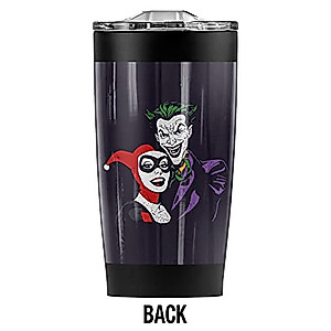 Logovision Batman Joker & Harley Quinn Stainless Steel Tumbler 20 oz Coffee Travel Mug/Cup, Vacuum Insulated & Double Wall with Leakproof Sliding Lid | Great for Hot Drinks and Cold Beverages