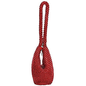 AIJUN Women's Rhinestone Purse Evening Bags Sparkly Glitter Triangle Clutch Purses for Women Evening Party Prom Cocktail Red