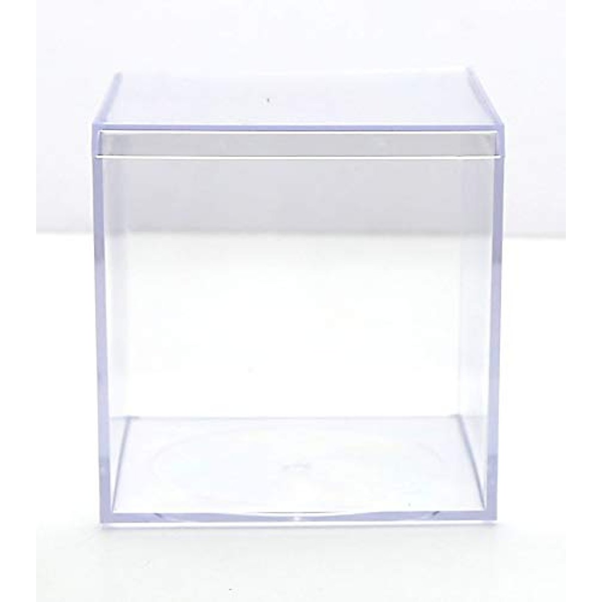 Clear Large Rigid Plastic Box 12 1/2" x 8 1/2" x 8 1/2" with Variety Boxes Inside (Round 4 1/4" Dia, 8" X 4" Rectangle, and 4" x 4" Square and Others)