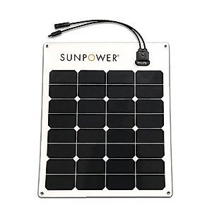 SunPower 50 Watt Flexible Monocrystalline High Efficiency Solar Panel