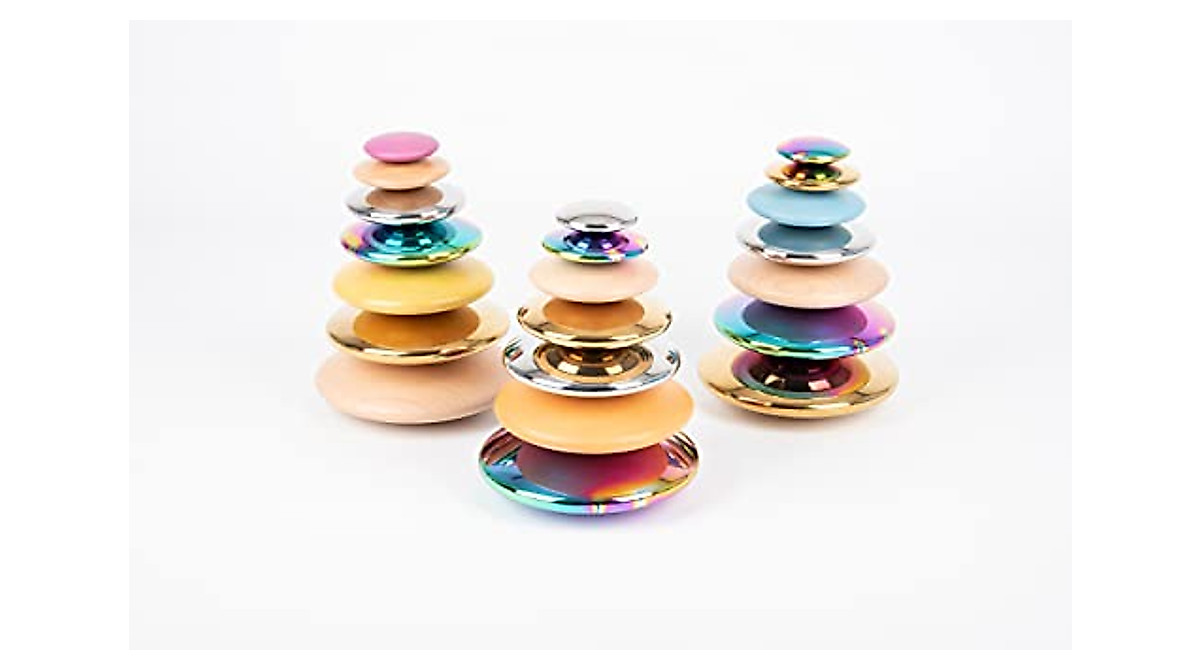 TickiT Sensory Reflective Buttons - Colorful Stacking Toy