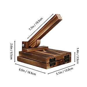 SHERCHPRY Wooden Dough Pressing Tool: Dumpling Maker Pastry Press Skin Press Tool Manual Tortilla Press Pancake Ravioli Chapati Roti Taco Corn Maker