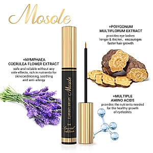 Premium Eyelash Growth Serum - 5ml Fuller & Longer Looking Eyelashes Lash Enhancing Serum for Natural Lashes or Lash Extensions & Brows, Vegan & Cruelty-Free