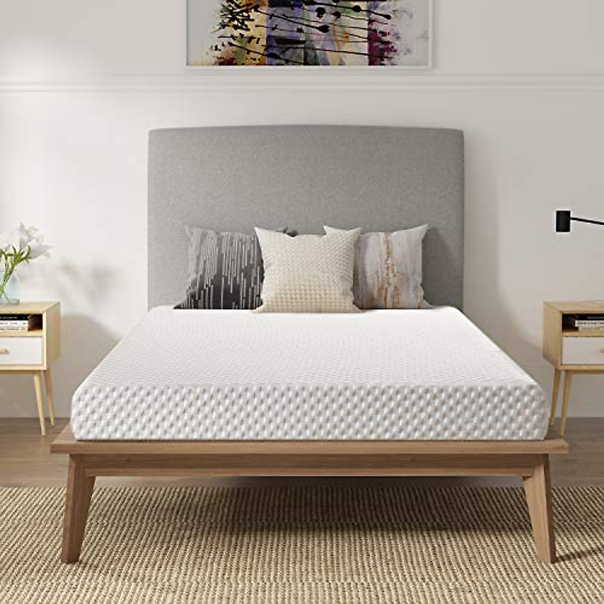 Queen Mattress, 6 inch Gel Memory Foam Mattress in a Box, Green Tea Cooling Gel Infused, Breathable Bed Comfortable Mattress for Cooler Sleep Supportive & Pressure Relief… (Queen (U.S. Standard))