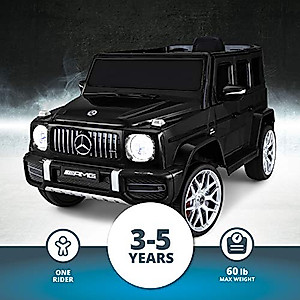 Kid Trax Electric Kids Luxury Mercedes Benz AMG G63 Car Ride-On Toy, 6 Volt Battery, Remote Control, Ages 3-5 Years, Black