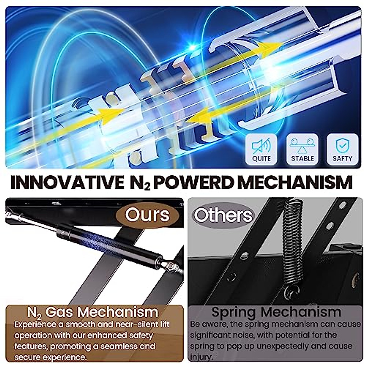 VEELOK Lift Top Coffee Table for Living Room with Hidden Storage Compartment on Rolling Wheels, 3-Way Slide Desktop Drawer Modern Coffee Tables, 43.3" Wood Coffee Table, 440lbs Max Weight, Gray Oak