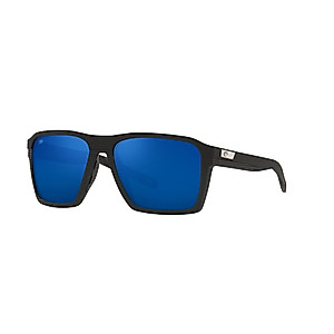 Costa Del Mar Mens Antille Aviator Sunglasses, Net Black/Grey Blue Mirrored Polarized-580G, 58 mm