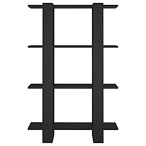 DYRJDJWIDHW Book Cabinet/Room Divider Bookshelf for Bedroom,Shelves,Wood Bookcase,Suitable for Bedroom, Office, Living Room, Study,Black 31.5"x11.8"x48.6"