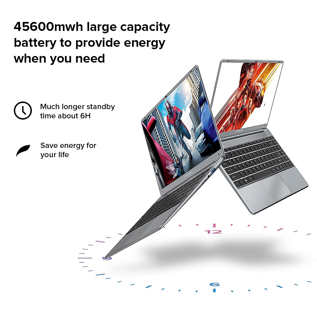 TECLAST 14 inch Laptop Computer, 8GB DDR4 256GB SSD Notebook PC with Intel Celeron with Intel N4120 (up to 2.9 GHz), FHD 1920x1080, Ultra Slim Windows 10 Laptop, 2.4G/5G WiFi, Free Update to Win 11