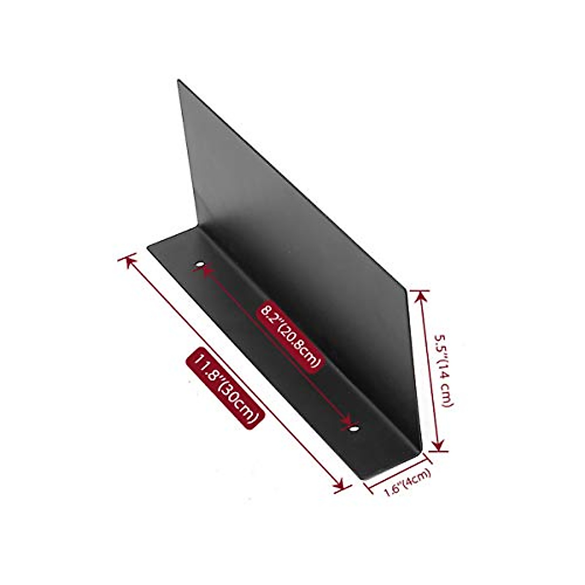 HOME COMPOSER 12 Inch Metal Floating Shelves for Wall, Industrial Modern Steel Wall Shelves for Living Room, Bathroom, Kitchen and Office [11.8” x 5.5” Black]