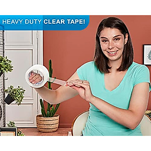 Vergo Industrial Heavy Duty Clear Packing Tape 2.7mil for Moving Packaging Shipping and Office (36 Pack)