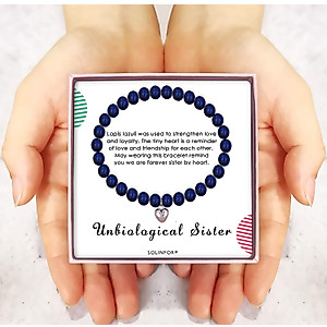 SOLINFOR Best Friends Bracelet - My Unbiological Sister Bracelet BFF Friendship Jewelry Gift Idea for Women