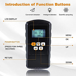 ZWJABYY Geiger Counter,Household Laboratory Hospital Handheld Nuclear Radiation Detector Radiation Dose Alarm,Portable Dosimeter Monitor High Sensitivity Accuracy