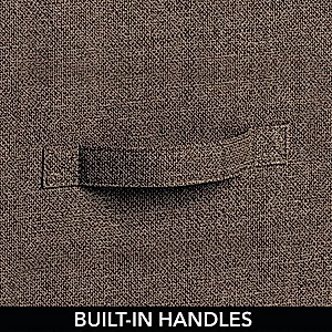 mDesign Storage Dresser Furniture Unit - Tall Standing Organizer Tower for Bedroom, Office, Living Room, and Closet - 5 Drawer Removable Fabric Bins - Espresso Brown